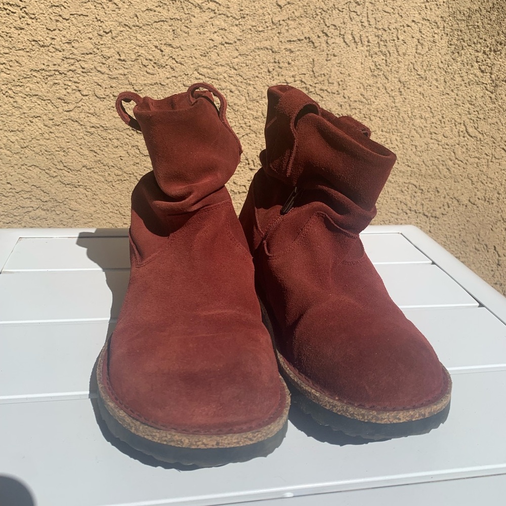 Birkenstock Luton Port Wine Suede Boots Size 37 L - Gem